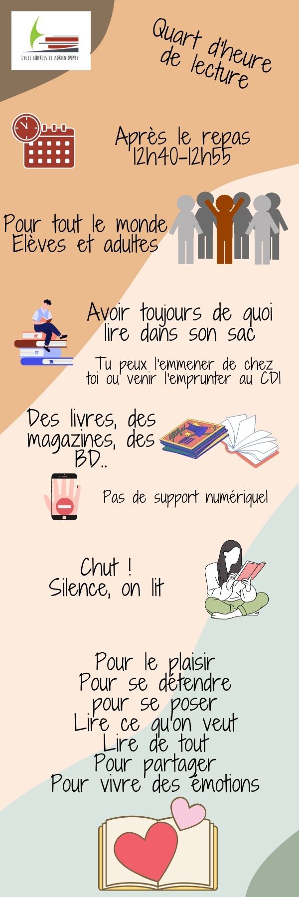 Quart d'heure lecture - Actualités - Lycée Polyvalent Charles Et Adrien ...